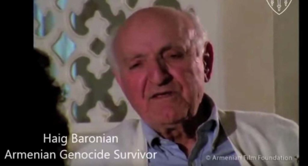 Testimony of Armenian Genocide survivor Haig Baronian wins Shoah ...