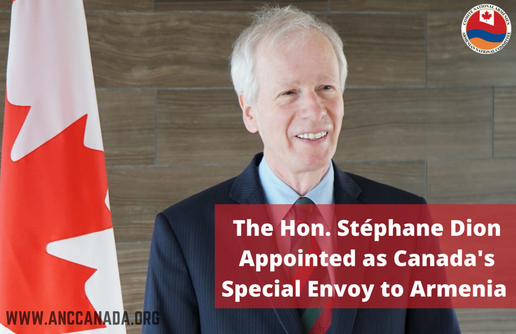 The Hon. Stéphane Dion appointed as Canada’s special envoy to Armenia
